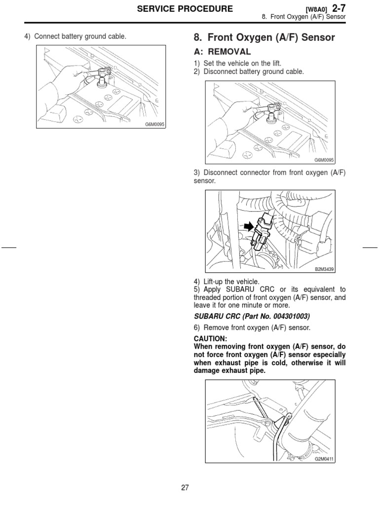 Front Oxygen (A/F) Sensor | PDF | Manufactured Goods | Vehicles