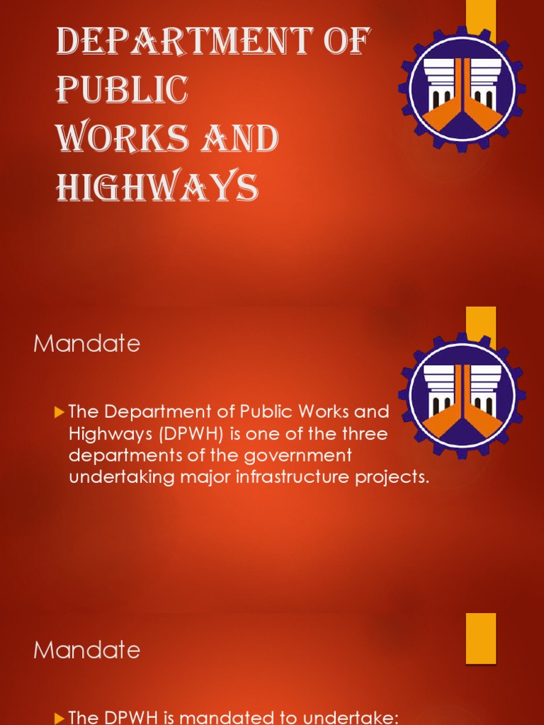 DPWH PowerPoint Presentation | PDF | Government | Business