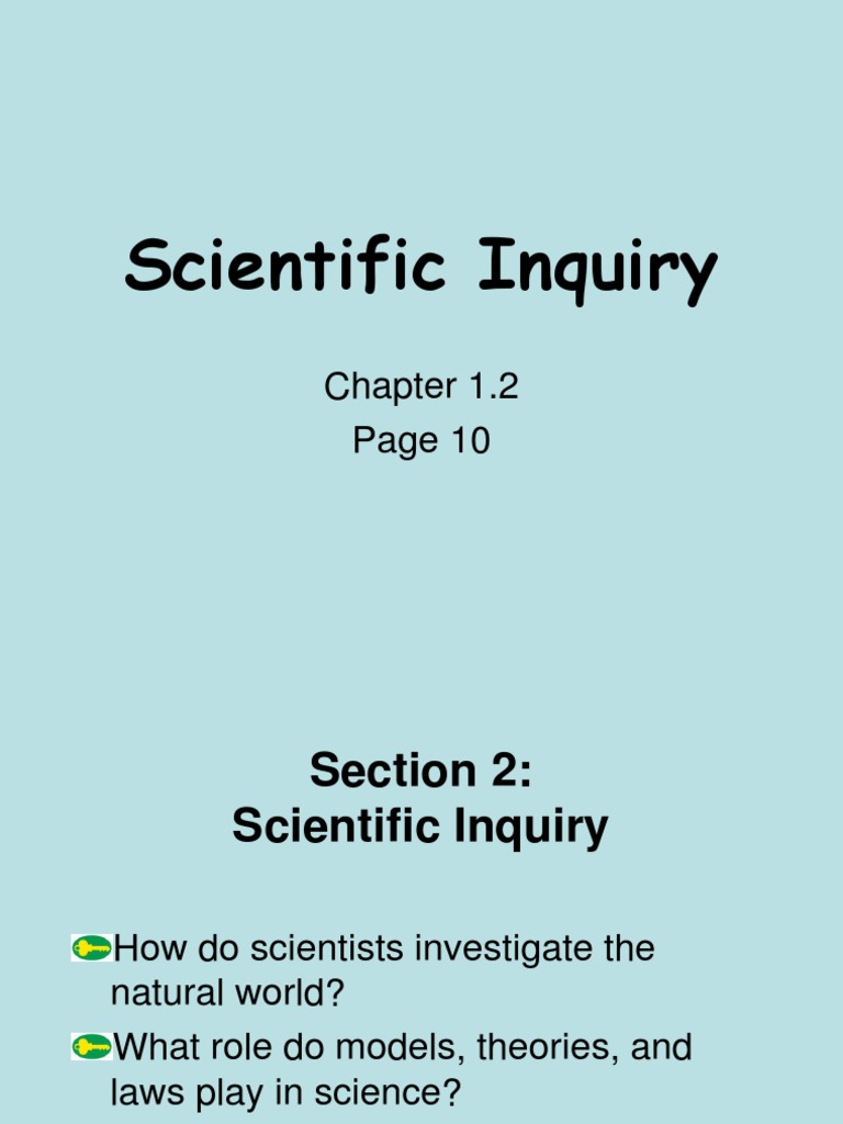 1.2 Scientific Inquiry | PDF | Experiment | Observation