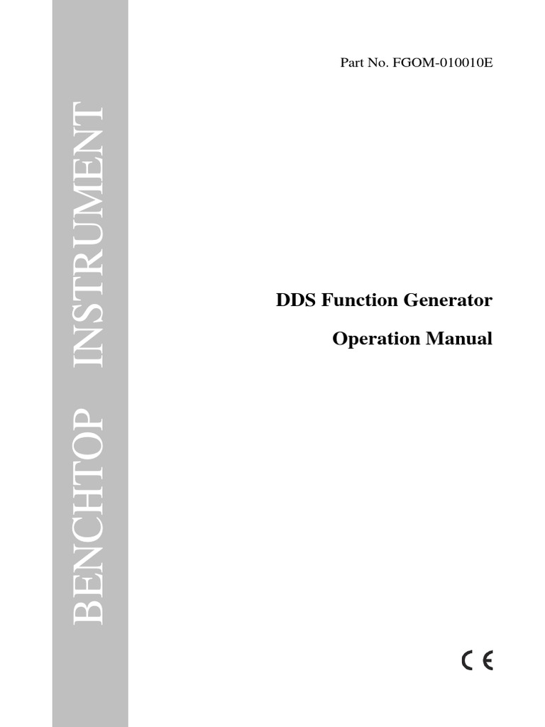 Arbitrary Function Generator Operation Manual | PDF | Digital To Analog ...