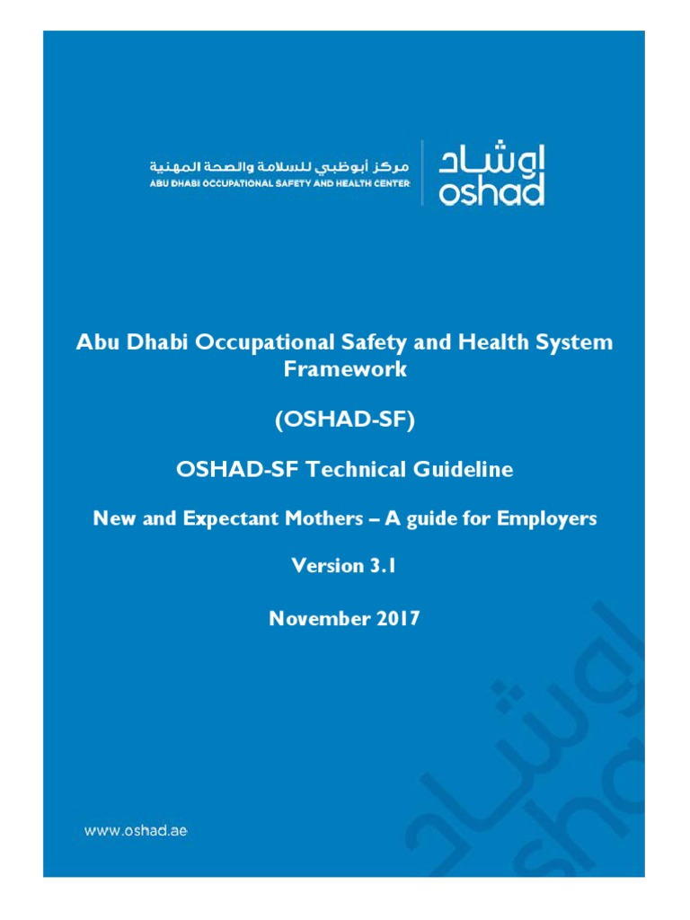 OSHAD-SF - TG - New and Expectant Mothers - A Guide For Employers - V3 ...
