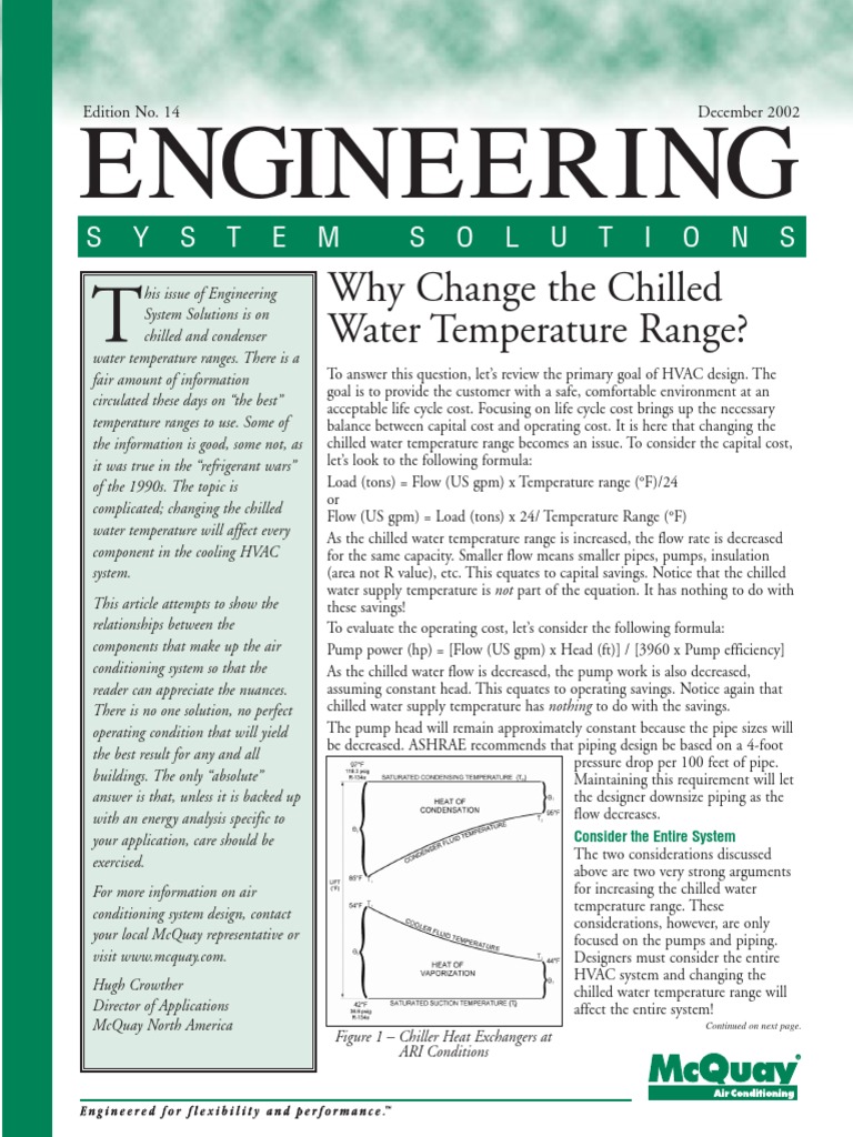 Why Change The Chilled Water Temperature Range | PDF | Heat Exchanger ...