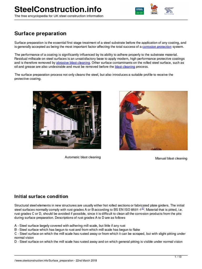 Surface Preparation | PDF | Rust | Abrasive