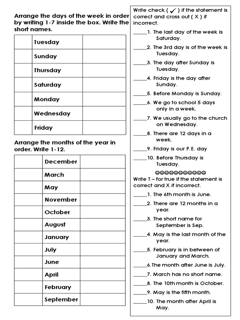 Arrange The Days of The Week in Order | PDF | New Age Practices | Occult