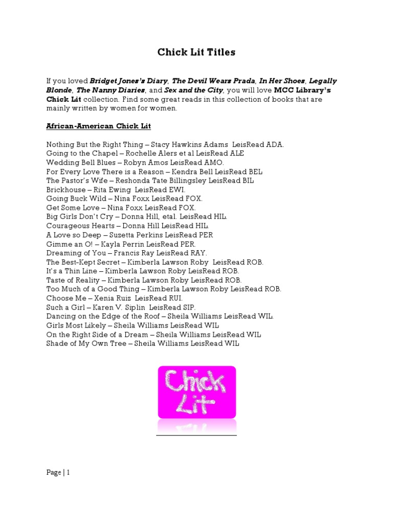 Chick Lit Titles | PDF | Poetry