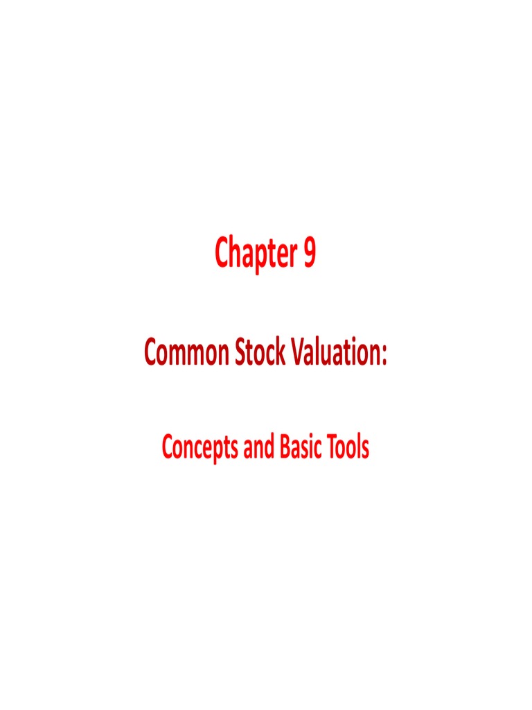 Common Stock Valuation PDF | PDF | Stock Valuation | Valuation (Finance)