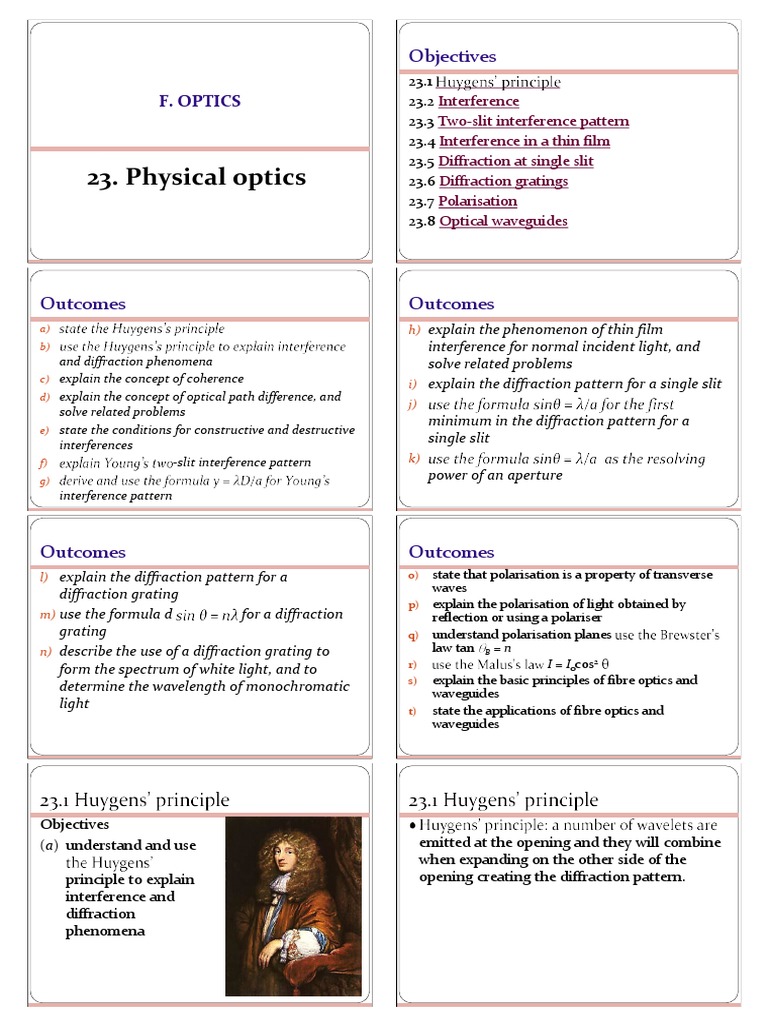 Chapter23 Wave Optics | PDF | Diffraction | Polarization (Waves)
