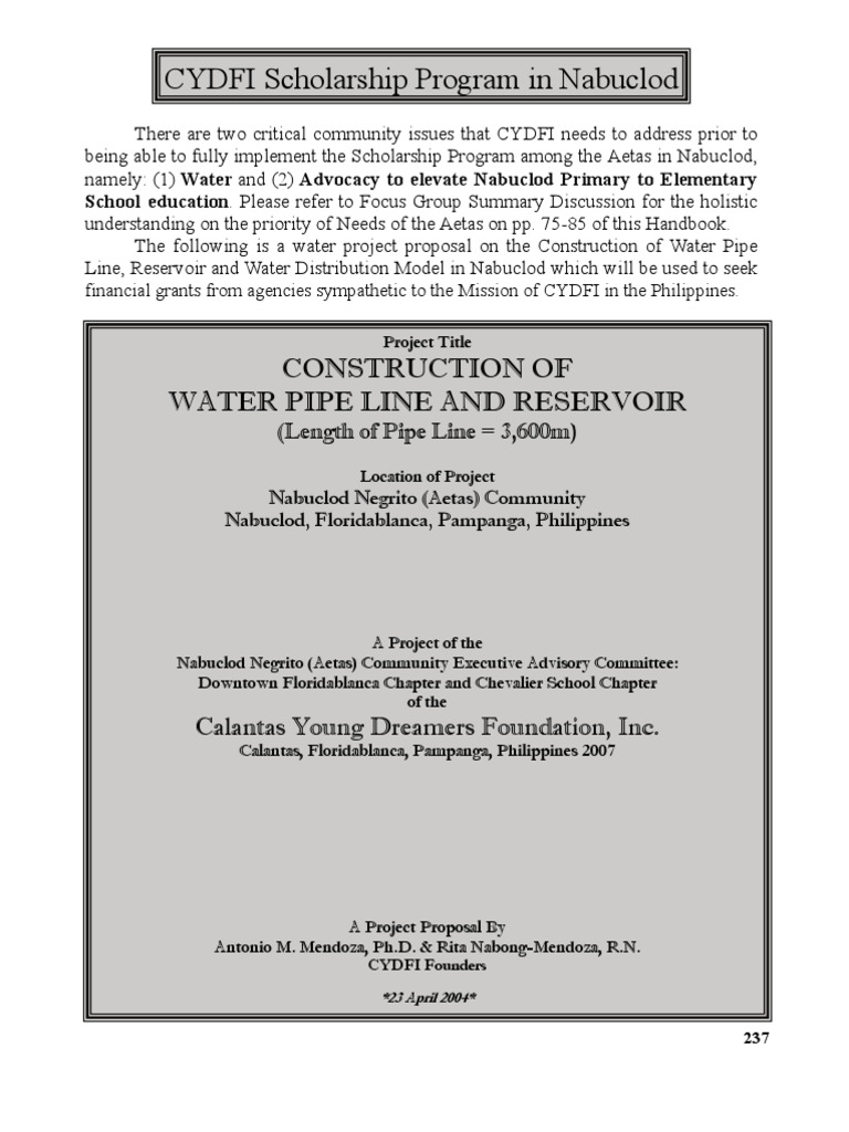 Spring Water Project Proposal in Nabuclod PDFile | PDF | Tap (Valve ...