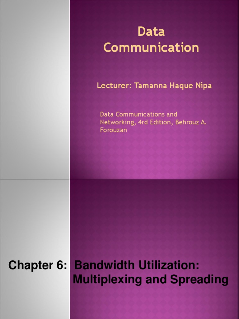 Data Communication: Lecturer: Tamanna Haque Nipa | PDF | Multiplexing ...