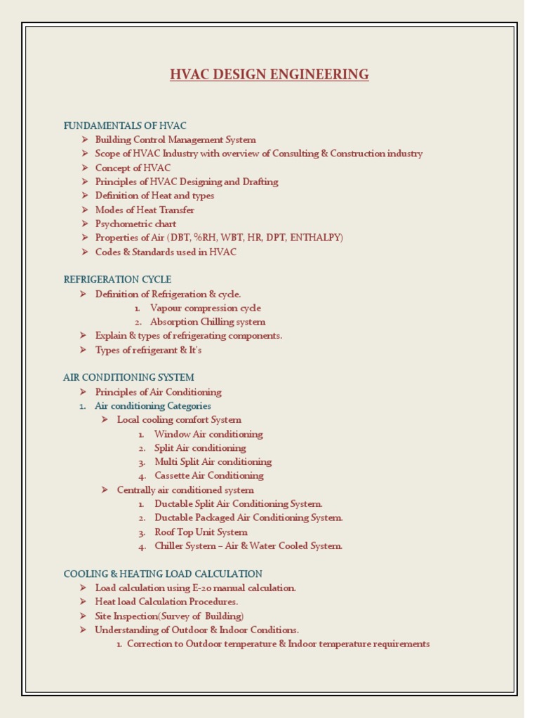 Hvac Design Engineering | PDF | Hvac | Air Conditioning
