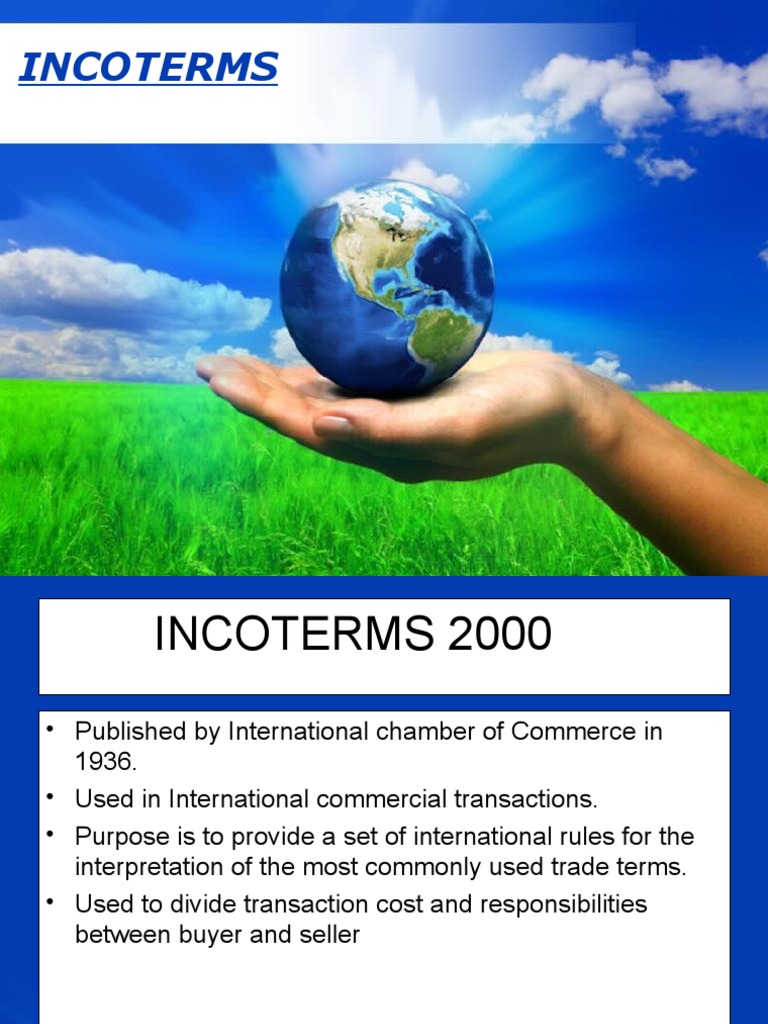 Inco Terms | PDF | Services (Economics) | Letter Of Credit