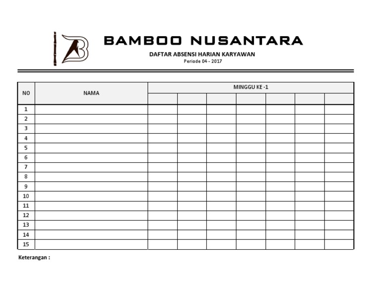 Absensi Mingguan PDF | PDF