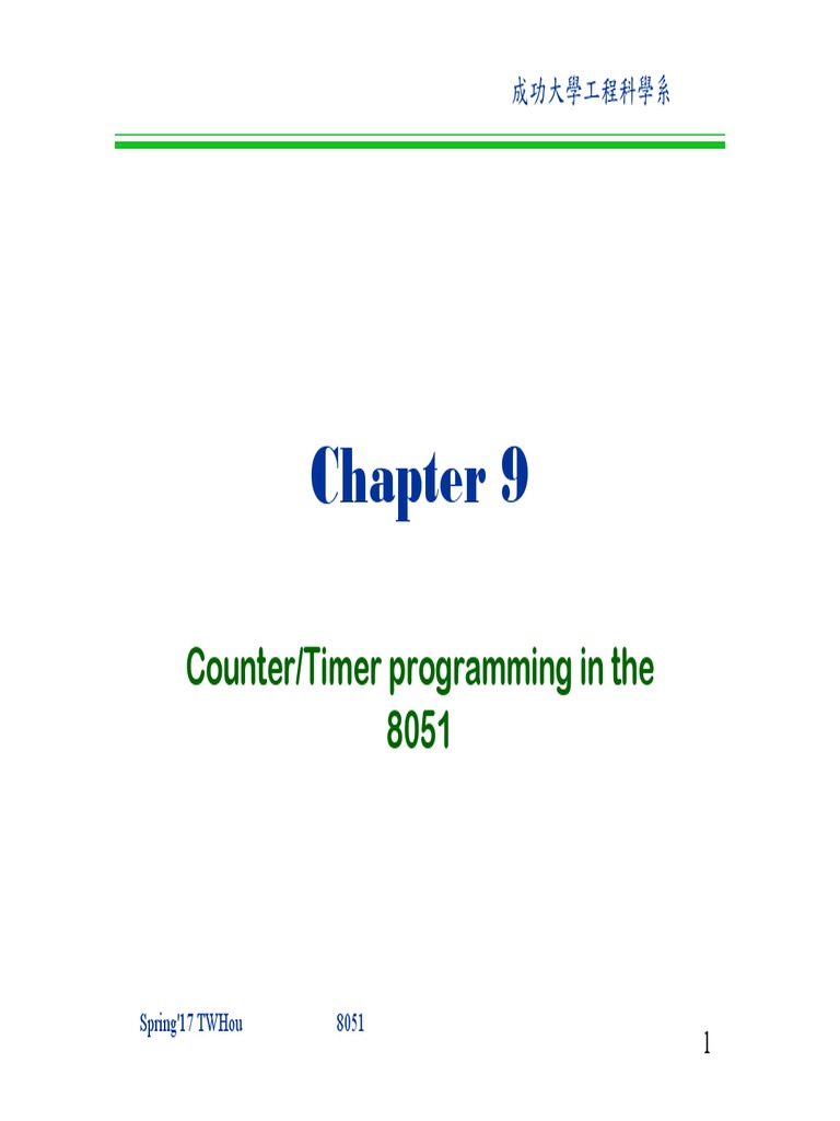 Counter/Timer Programming in The 8051: Spring'17 Twhou 8051 | PDF ...