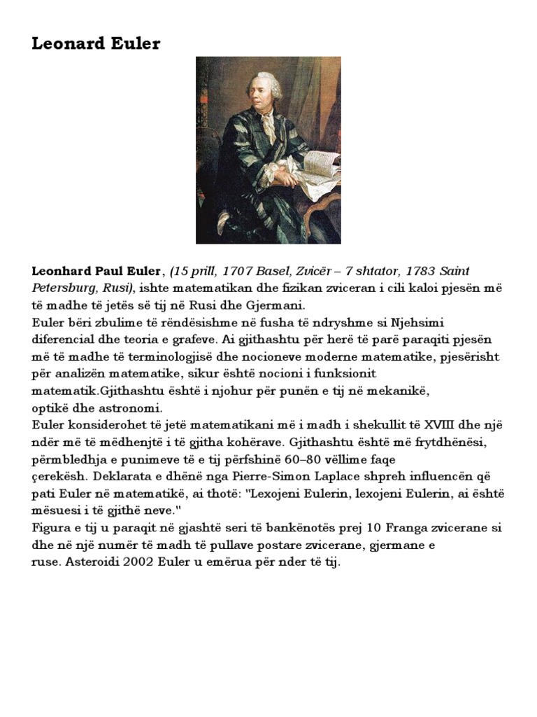 Leonard Euler | PDF