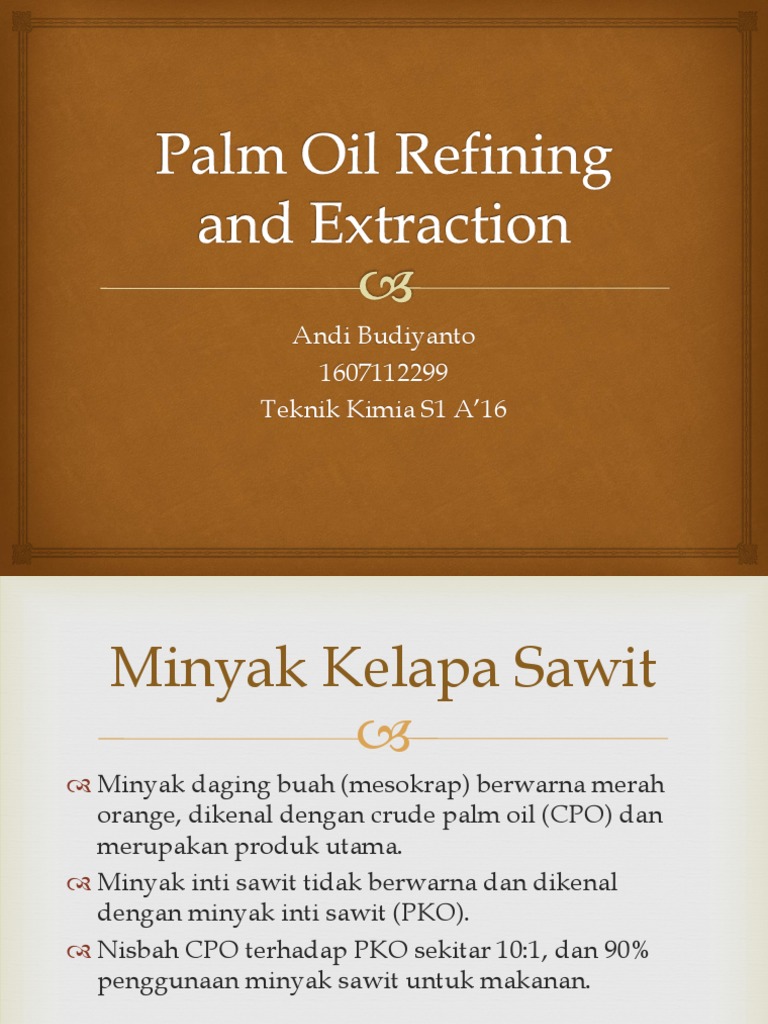 Refinery Minyak Kelapa Sawit | PDF