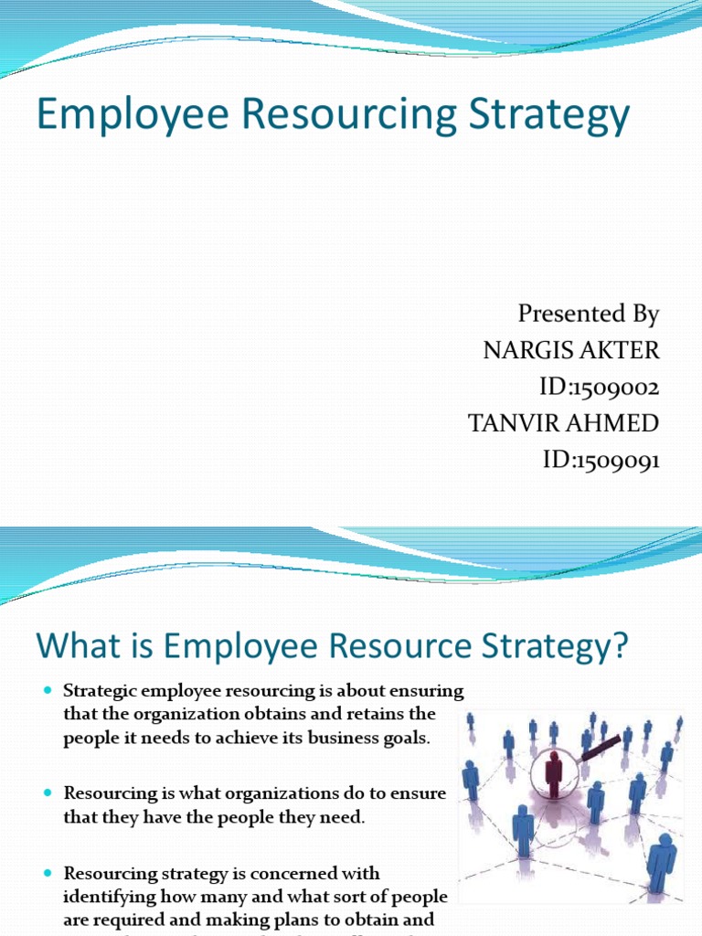 Employee Resourcing Strategy: Presented by Nargis Akter ID:1509002 ...