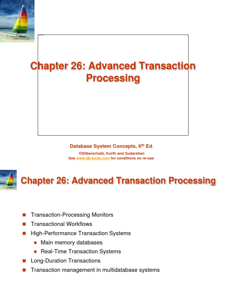 Chapter 26: Advanced Transaction Processing: Database System Concepts, 6 Ed | PDF | Database ...