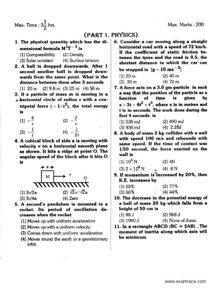 Physics Exam Questions | PDF | Special Relativity | Electron