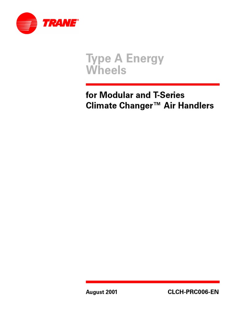 Trane Energy Wheels Catalog | PDF