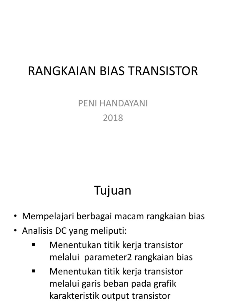 Rangkaian Bias Transistor | PDF