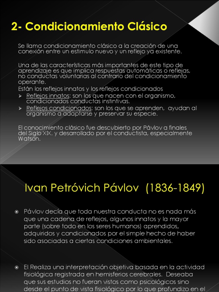 Pavlov y Watson | PDF | Comportamiento | Aprendizaje