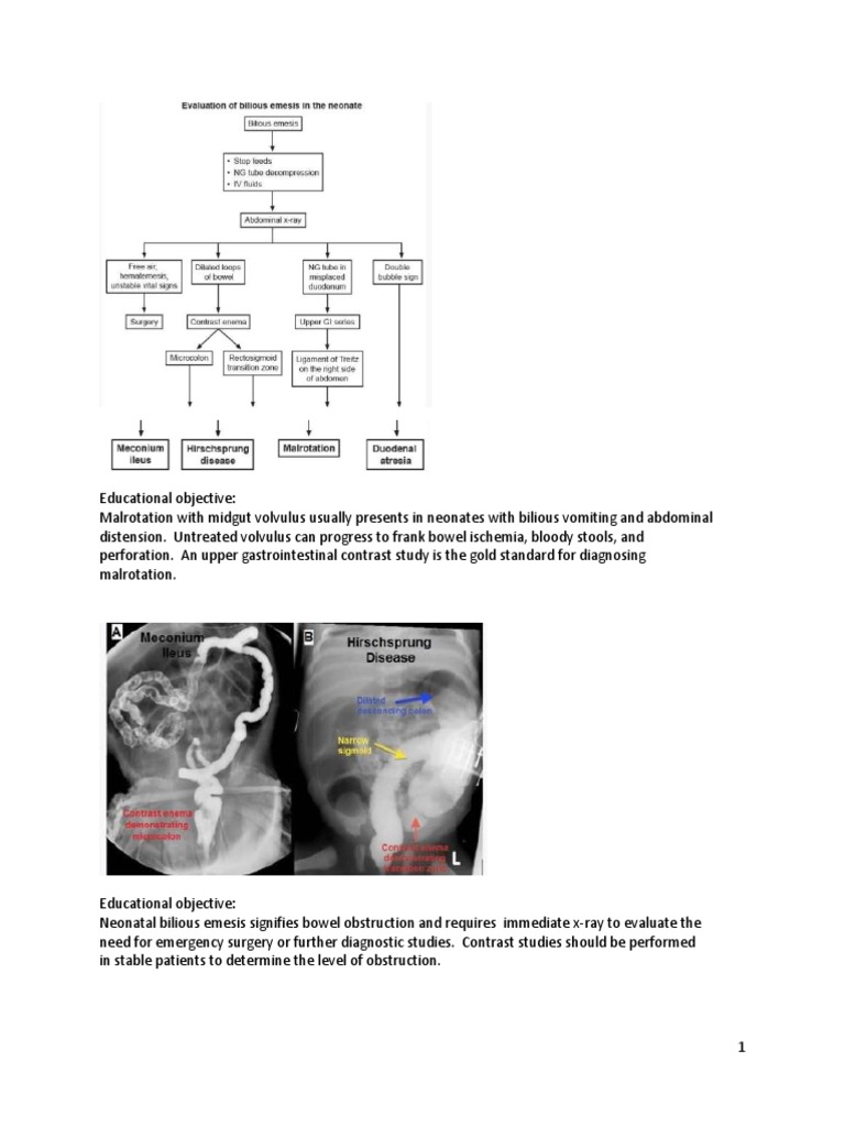 Neonatal bilious emesis requires immediate x-ray | PDF | Infants ...