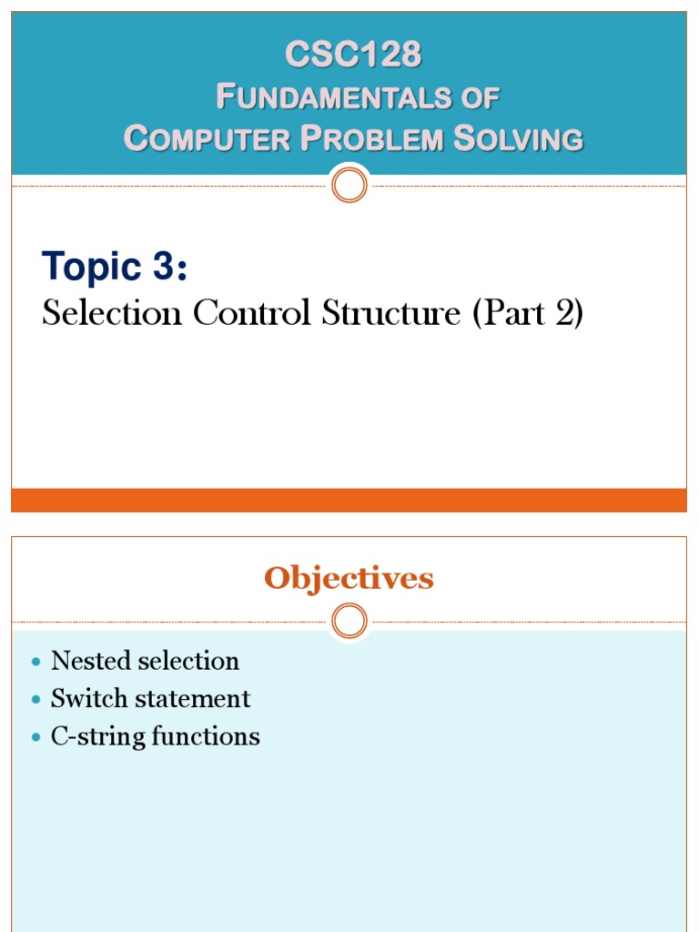 3) Selection Control Structure (Part 2) PDF | PDF | String (Computer ... 3) Selection Control Structure (Part 2) PDF | PDF | String (Computer ...