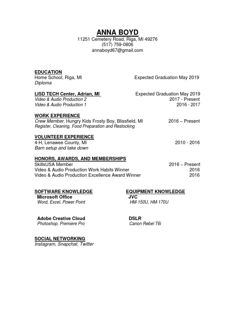 Anna Boyd-Resume | PDF