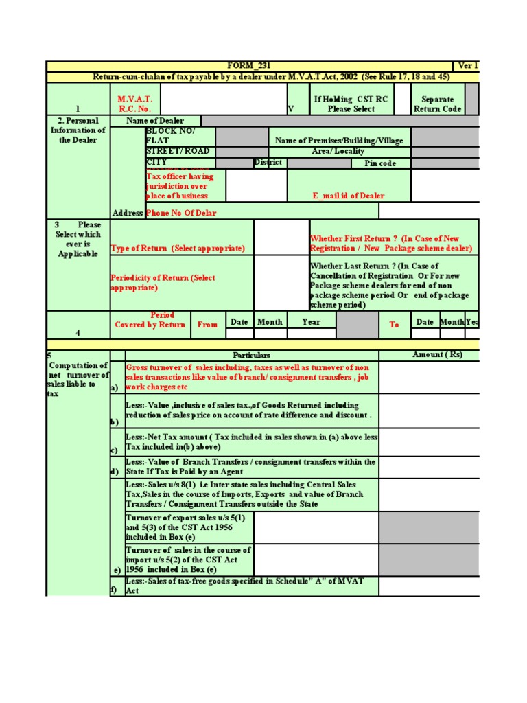 MVAT Form 231 Submission Guide | PDF | Tax Exemption | Taxes