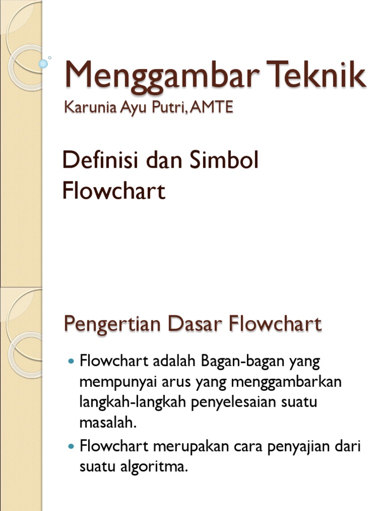 Menggambar Teknik: Definisi Dan Simbol Flowchart | PDF | Computers
