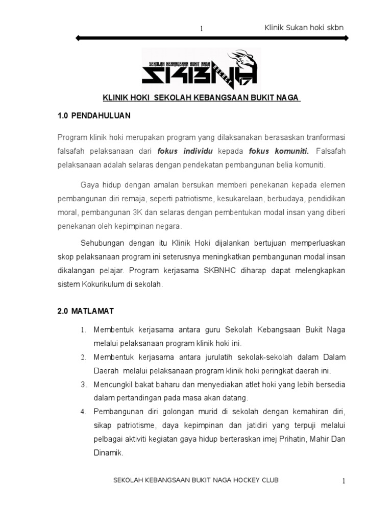 Kertas Kerja Klinik Hoki 2 | PDF