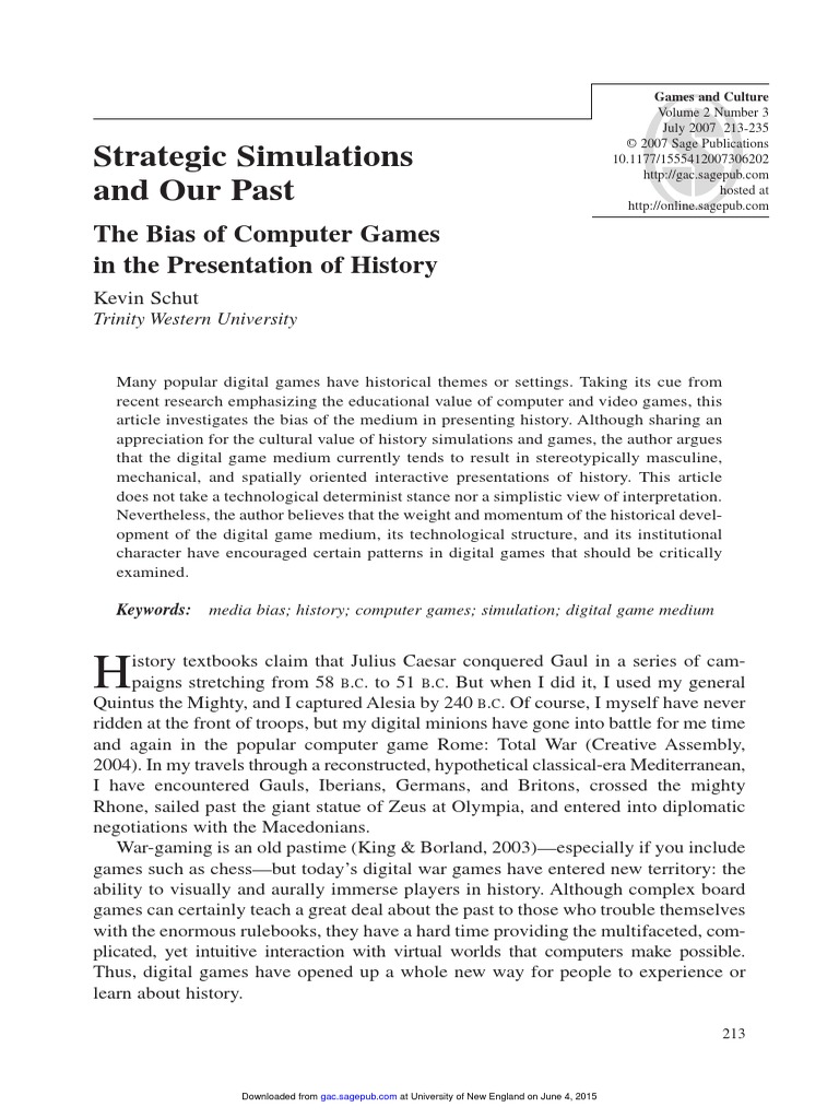 Strategic Simulations and Our Past | PDF | Video Games | Simulation