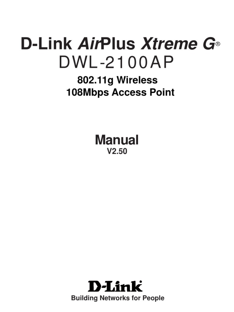 DWL-2100AP A4 Manual 2.5 | PDF