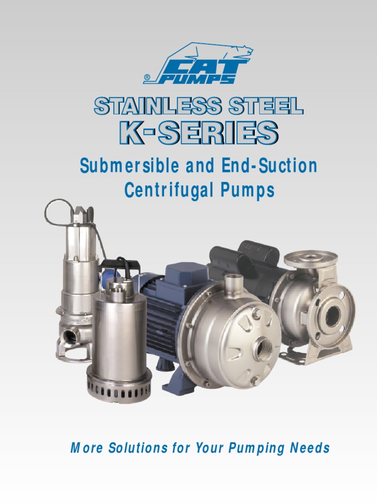 Cat K Series Submersible Pumps | PDF | Pump | Sewage Treatment
