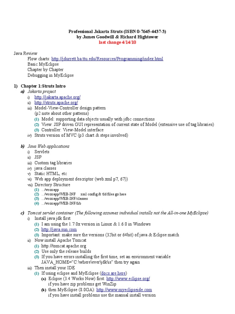 Professional Jakarta Struts Guide | PDF | Computing | Java Server Pages