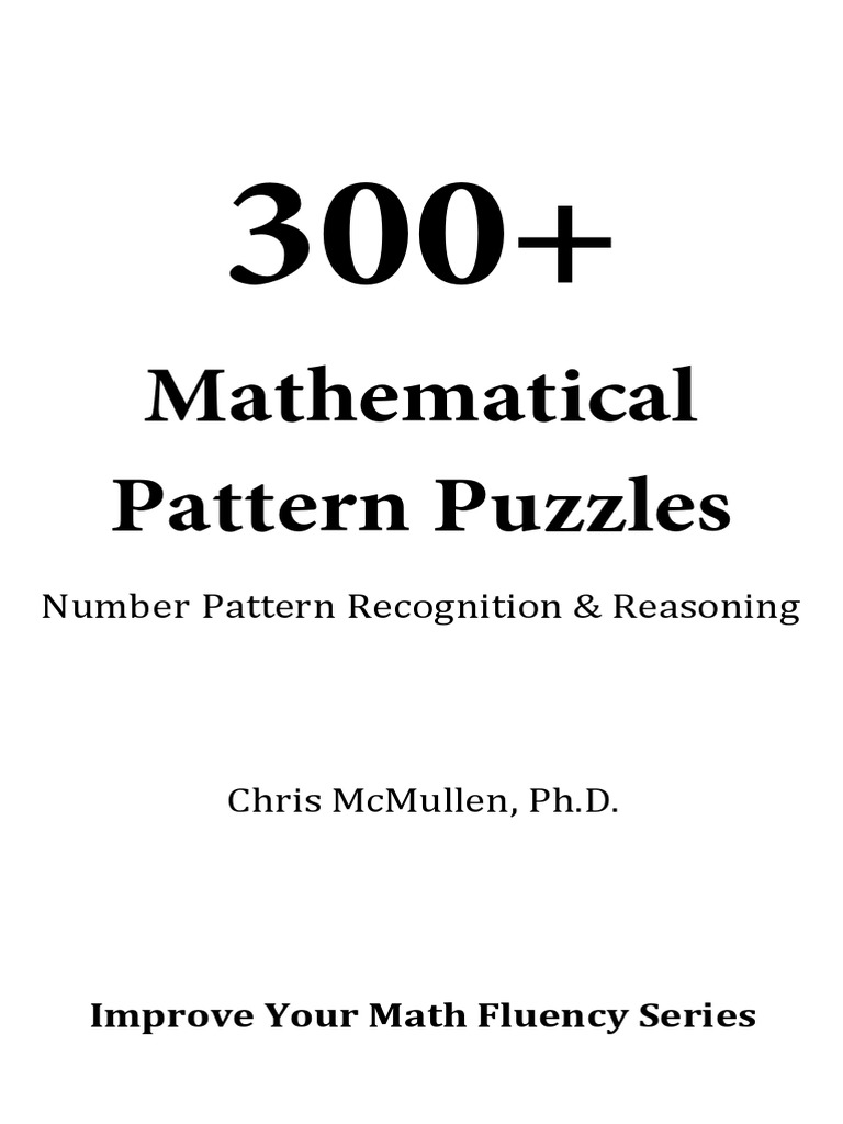 300 Mathematical Pattern Puzzles Number Pattern Recognition Reasoning ...