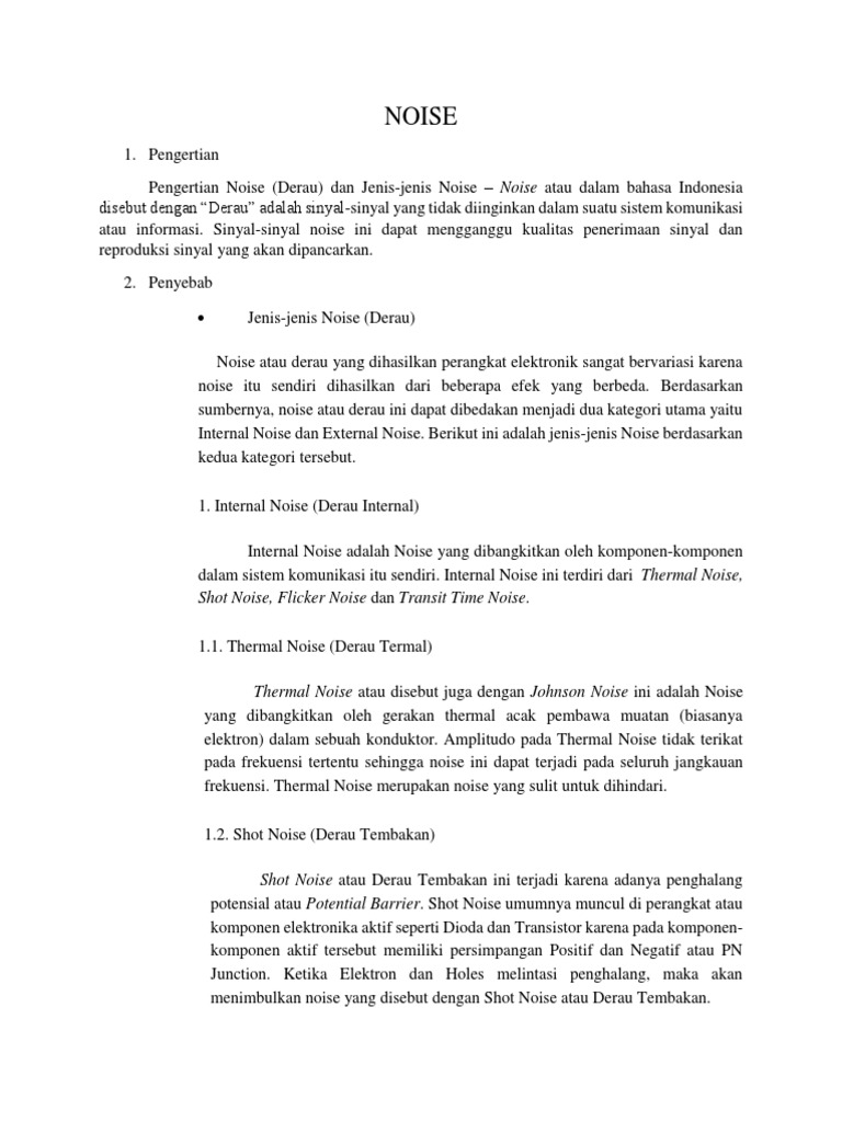 Noise | PDF