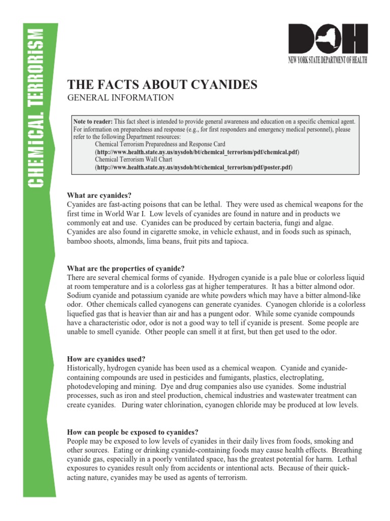 The Facts About Cyanides: General Information | PDF | Cyanide ...
