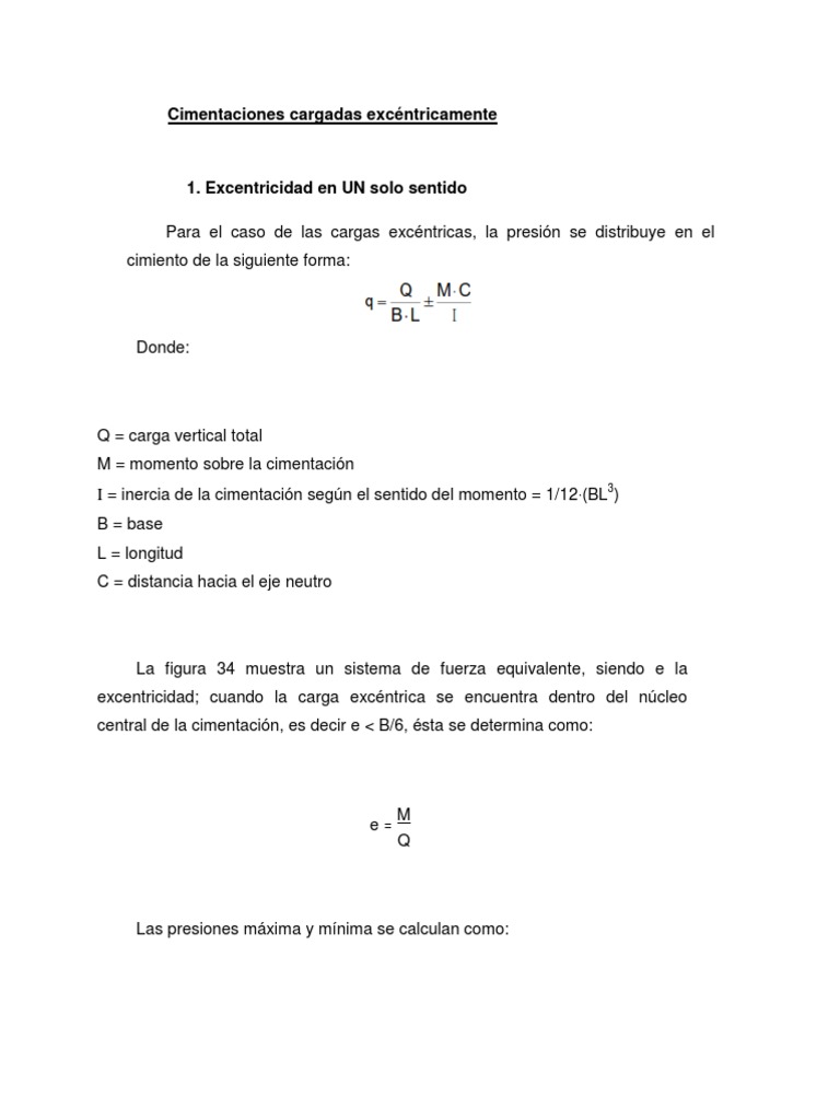Cimentaciones con Cargas Excéntricas | PDF | Fundación (Ingeniería ...