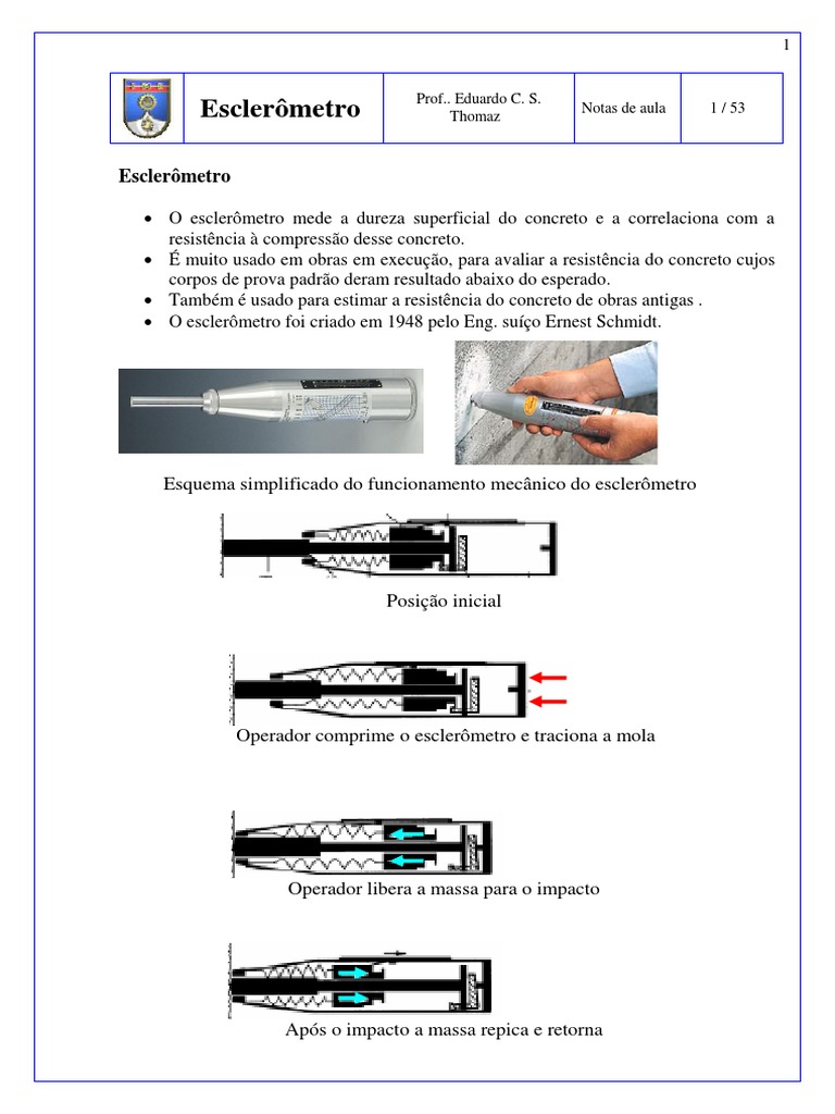 Esclerometro 01 | PDF | Estrés (Mecánica) | Hormigón