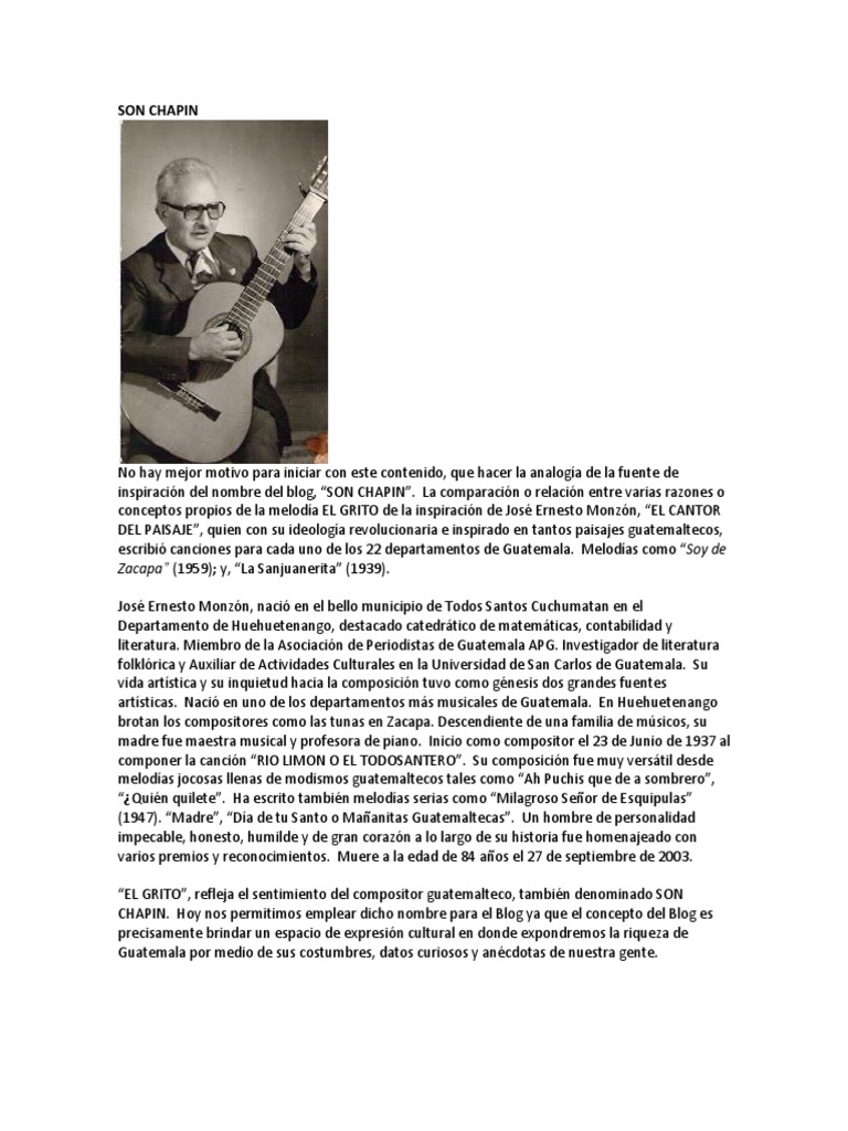 Son Chapin | PDF | Guatemala | Danses