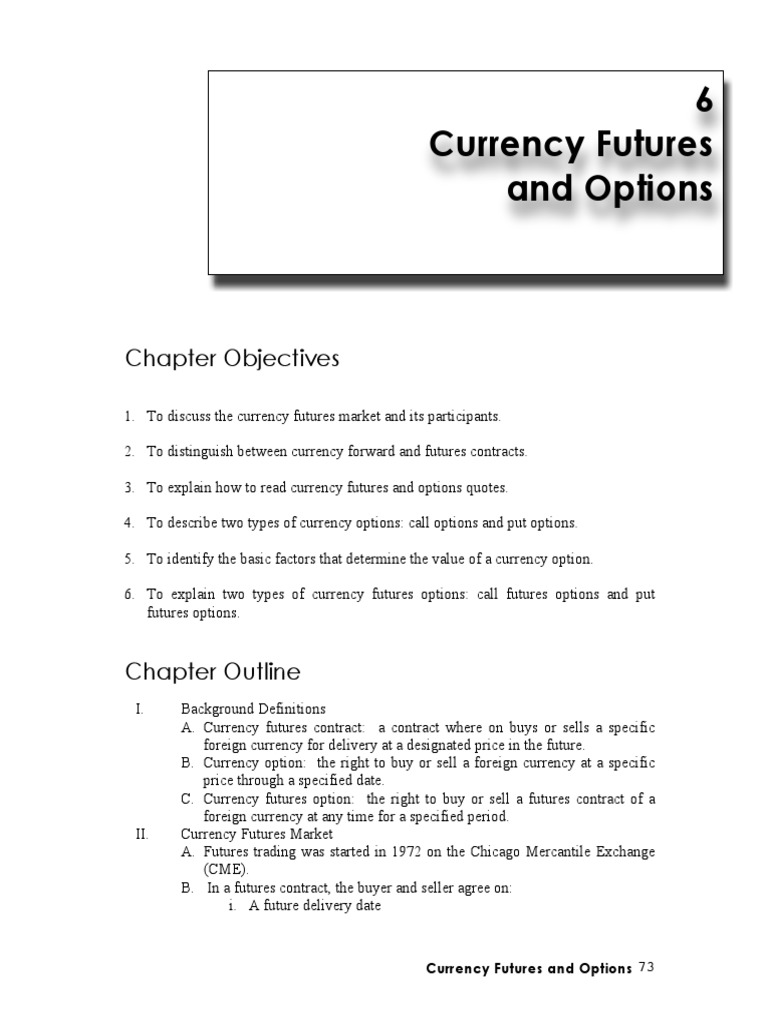 Currency Options | PDF | Futures Contract | Put Option