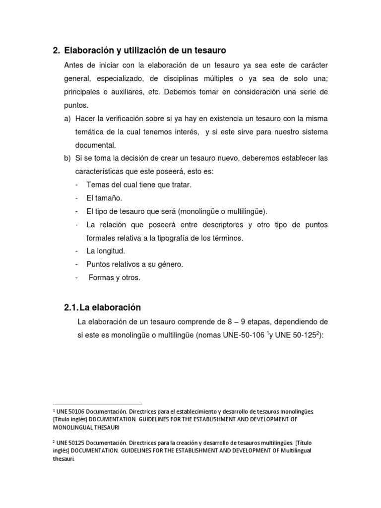 2. Elaboración y Utilización de Un Tesauro | PDF | Información | Semiótica