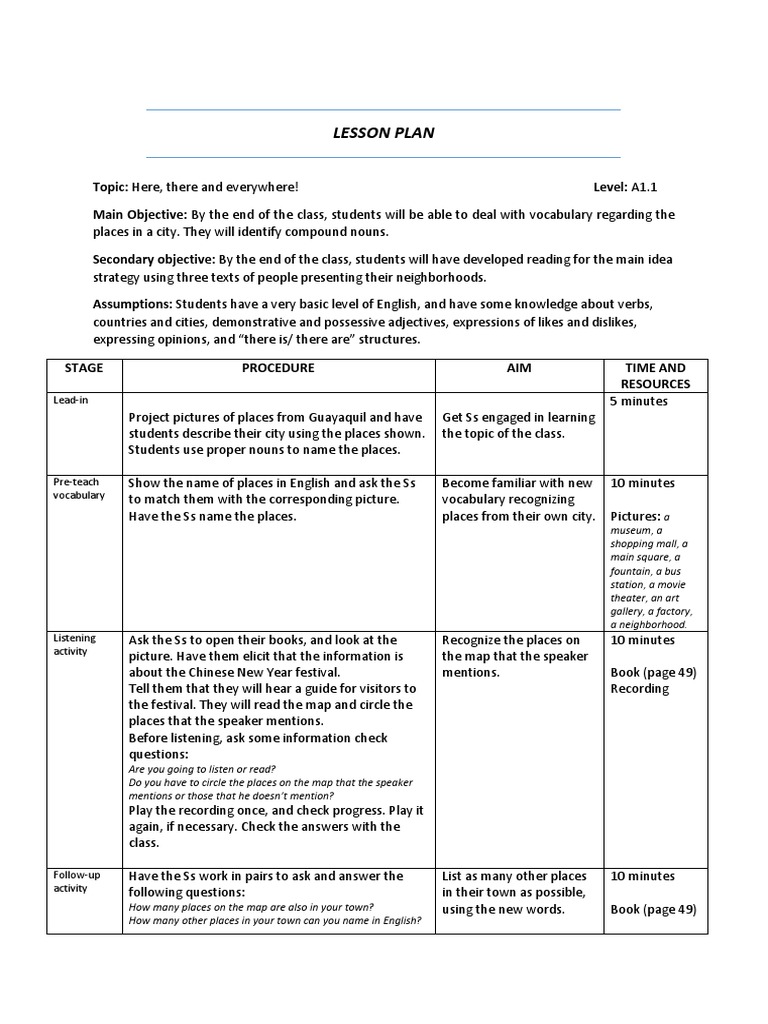 Lesson Plan 4 Strands | PDF | Question | Stress (Linguistics)