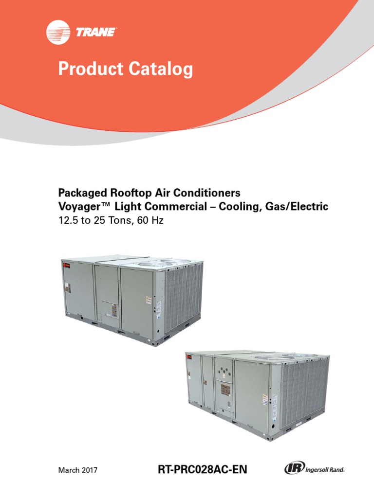 Manuel Equipos Trane unidades Paquete | Aire acondicionado | Hvac