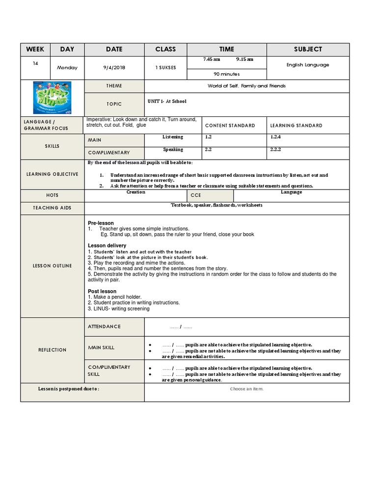 RPH 5 Days | PDF | Vocabulary | Teachers