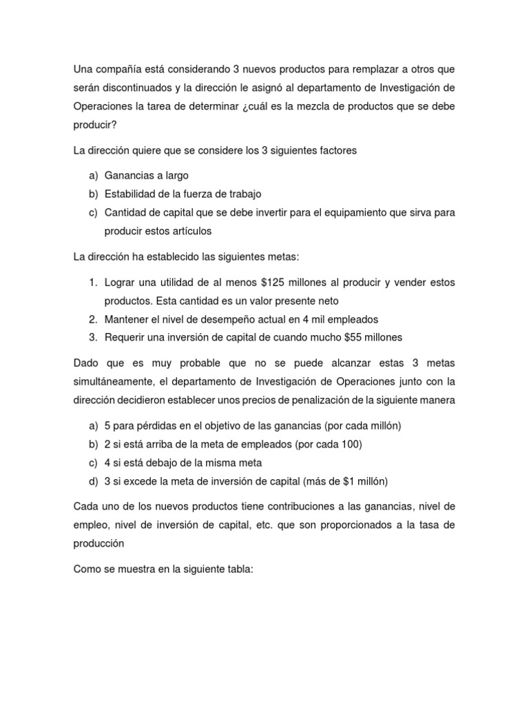 Ejercicios de IO2 U1 | PDF | Capital (economía) | Perforar