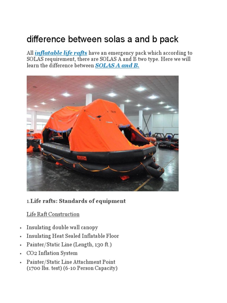 Solas A and B Pack | PDF | Equipment | Nature