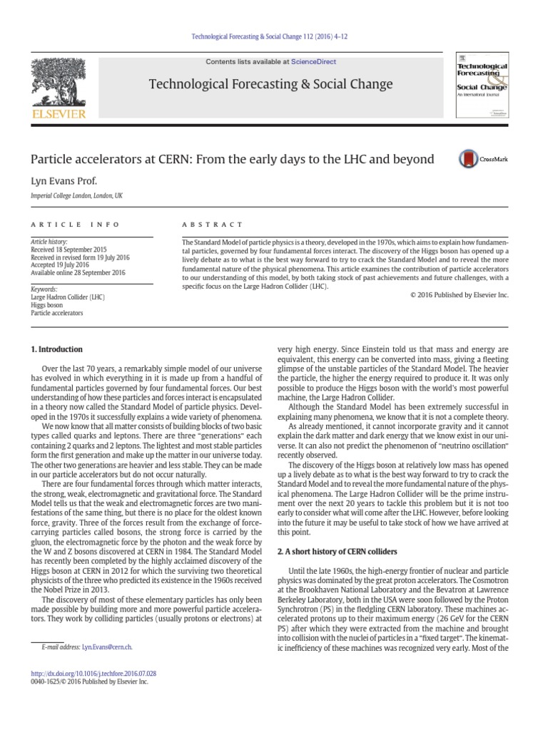 Particle Accelerators at CERN - From The Early Days To The LHC and ...