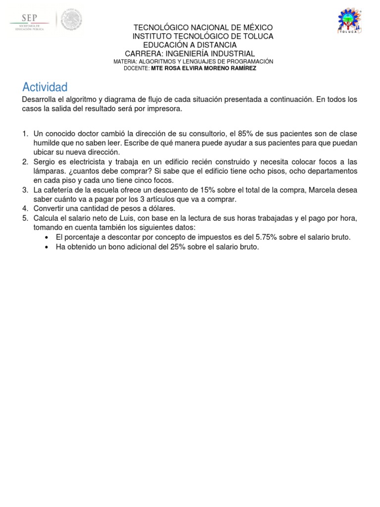 Practica2.3 - Diagramas de Flujo PDF | PDF